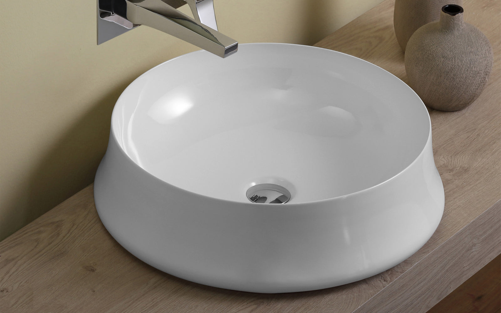 Simas Sharp Bathroom Lavatory White Vessel Sink | TUBS The Ultimate Bath Store